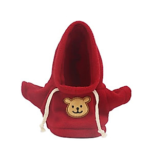 4pcs Chicken Costume for Hens Shirt with Hat,Pet Chicken Clothes Warm Cartoon Hoodies Coop Cage Accessories Toys for Parrot Duck