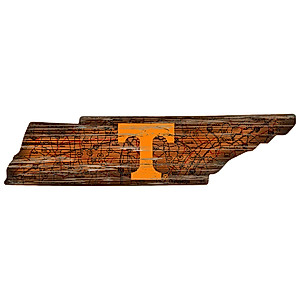Fan Creations NCAA Tennessee Volunteers Unisex University of Tennessee Mini Roadmap State Sign, Team Color, 12 inch (C0894-Tennessee)