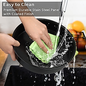 Lazy Susan Organizer, Metal Steel Lazy Susan Turntable Organizer for Cabinet, Rotating Spice Rack for Pantry Cupboard Table Bathroom Vanity Countertop, Kitchen Organization and Storage, 2 Pack