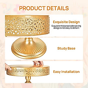 Gold Cake Stand, 3Pcs Cake Stand Cupcake Holder for Dessert Cake Table Decor Treats Candy Station for Party