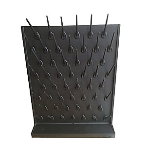 INTBUYING Bottle Drying Rack Pegboard Wall Mounted Desk Black 52 Pegs Removable PP Glassware Drying Draining Rack Education&lab Cleaning Equipment