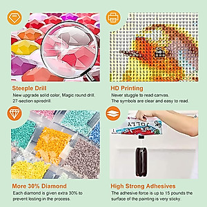 Acudotr Diamond Painting Kits for Adults, 5D DIY Diamond Art Kits for Beginners, Full Drill Diamond Painting Kits for Home Wall Decor, Bird, 12x12 Inch