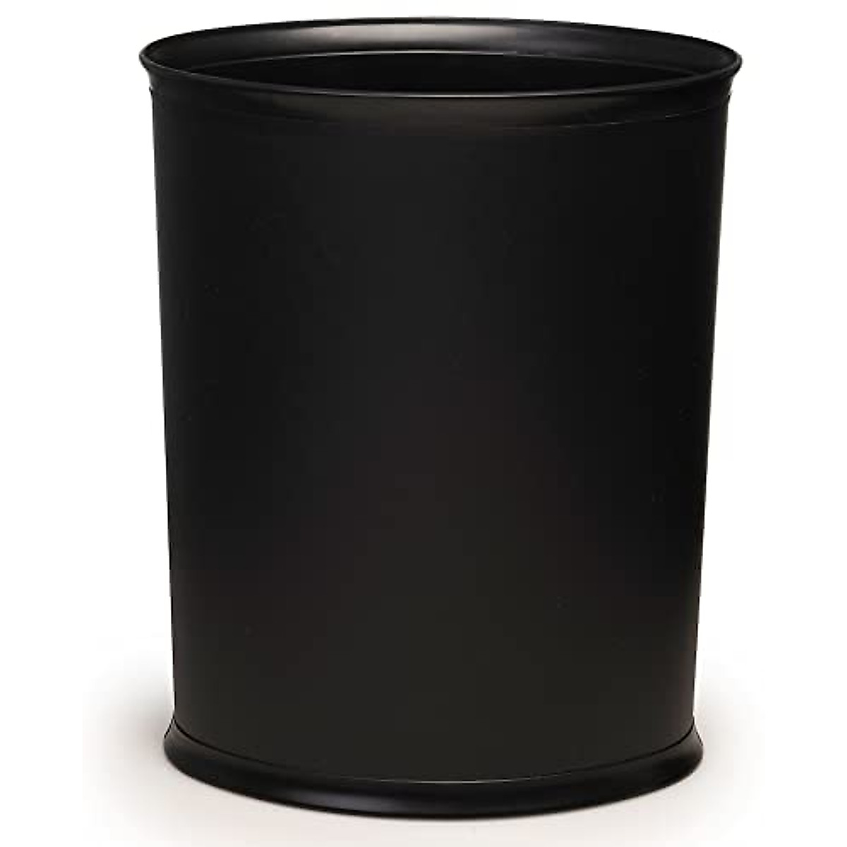 Made in USA Faux Black Leather 5-Gallon Sleek and Stylish Vinyl Waste Basket (10.25” X 12.5”)