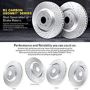 R1 Concepts Rear Brakes and Rotors Kit |Rear Brake Pads| Brake Rotors and Pads| Ceramic Brake Pads and Rotors |Hardware Kit |fits 2011-2021 Hyundai Elantra, Elantra Coupe, Venue, Kia Soul