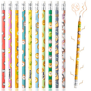 Outus 40 Pieces Scented Pencils with Eraser HB Pencils Graphite Pencil Cylinder Wood Pencils with Themed Elements School Stationery Party Reward Supplies for Girls and Boys, 10 Styles(Animal Style)