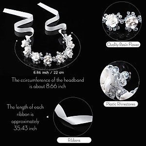 12 Pieces Wedding Flower Girl Proposal Gifts Set, Cosmetic Bag, Flower Girl Headpiece, Satin Scrunchies, Diamond Pens, Flower Girl Proposal Card and Envelope for Wedding, Engagement, Bridal Party