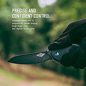 OKNIFE Drever Pocket knife for Men, Folding Knife with Clip and G10 handle for Outdoor, Camping, Hiking