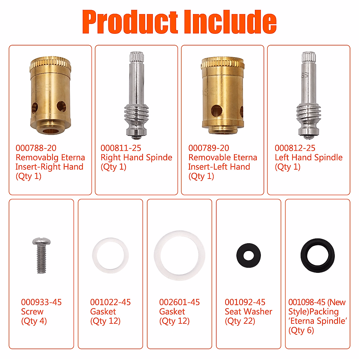 ShineUs Brass B-6K Job Parts Kit Replacement for T&S Brass,Compatible with Eterna Cartr