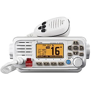 W2B - VHF Fixed Mount - VHF Fixed Mount - VHF, Basic, Compact, w/GPS, White