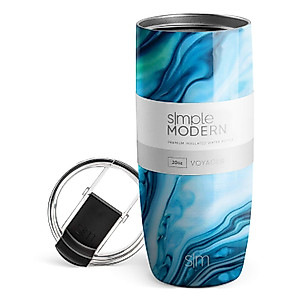 Simple Modern Travel Coffee Mug Tumbler with Flip Lid | Reusable Insulated Stainless Steel Thermos Cold Brew Iced Coffee Cup | Gifts for Women Men Him and Her | Voyager Collection | 16oz | Very Peri