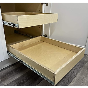 Sublime Design | 15" Wide | Pull Out Tray | Baltic Birch Drawer for Kitchen Cabinets | Slide Out Shelves | Roll Out Cabinet Organizer