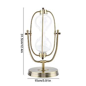 Valentine's Day Carnival Rotatable Sand Timer Transparent Glass Hourglass Clock(60 Minutes, L)