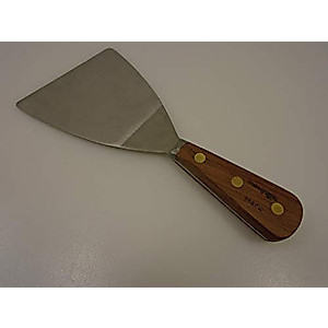 Dexter Russell USA 4in Hi Carbon Scraper Forged Angled Stiff Blade Full Tang Triple brass rivets Bolster 25RC4 Wood Handle Factory Second
