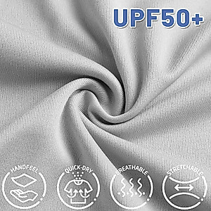 MIER Men's Lightweight UPF 50+ Sleeveless Bodybuilding Tank Tops Breathable Fishing Hiking Shirts UV-Proof Ultralight Workout Muscle Tee, Black/Navy/Light Gray, L