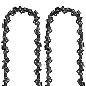 Opuladuo 2PC 8 Inch Replacement Chain for RYOBI P4360 RY43160 P4361, 8 in. Pole Saw Chain for WORX WG349.9 WG349-3/8" - .043" - 33 DL
