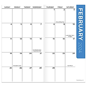 TF PUBLISHING 2024-2025 Enjoy Every Moment 2-Year Small Monthly Pocket Planner | 2-Page Large Calendar Grid and Lined Notes Section in Back | Monthly Day Planner for Purse | 3.5" x 6.5"