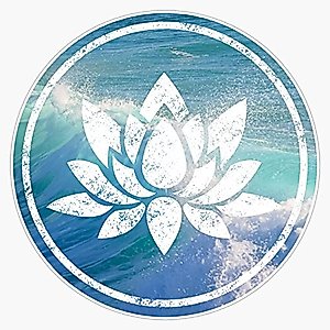 Yoga lotus ocean Bumper Sticker Vinyl Decal 5"