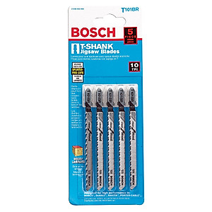 Bosch Jig Saw Blade T-Shank High Carbon 3.03" 10 Tpi 0.06" Thck Card Of 5
