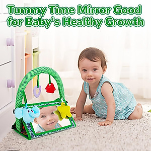 Car Seat Toys Double-Sided Use Kick and Play,Baby Car Toys Rear Facing with Hanging Toy&Teethers,Baby Travel Toys Montessori Baby Tummy Time Mirror Sensory Toys 6 to 12 Months Baby Loves Newborn Gift