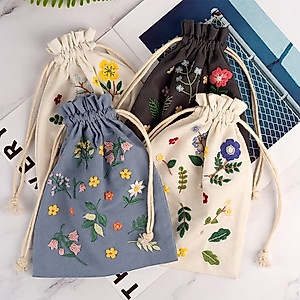 12 Pcs/Set Embroidery Linen Fabric, Embroidery Cloth Linen Cloth Needlework Fabric, Embroidery Quilting Fabric Cloth Garments Crafts Accessories Square Quilting Sewing Fabric(19 x 19 Inch)