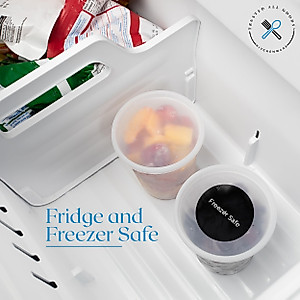 Trusted All Goods [25Sets - Clear Plastic 32 oz Deli Containers with Lids & One (1) Label Sheet - Leakproof BPA Free - Deli Container with Lids 32 oz - Freezer and Dishwasher Safe