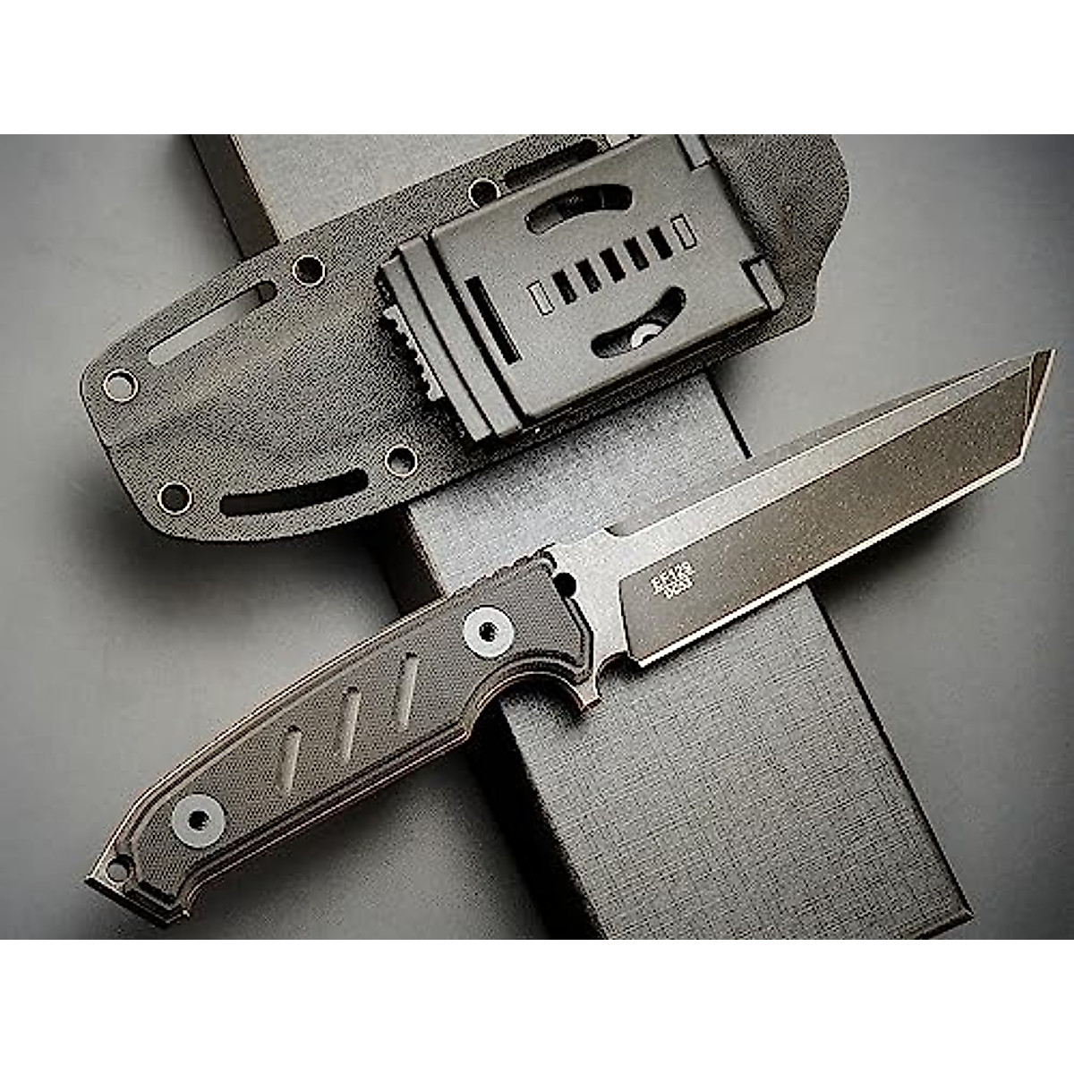 Eafengrow EF129 Fixed Blade Knife, DC53 Steel Tanto Blade,G10 Handle Full Tang Fixed Knifes Straight Knife for Camping Hunting Adventure Survival and EDC Tool(Black)