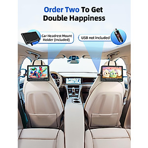 DESOBRY 11.5" Portable TV with Antenna Atsc Tune, 10.5" HD IPS Screen Rechargeable Mini TV Portable with Dual Speaker Stand, Support HDMI USB RCA Input, Small TV for Kitchen Camping Car