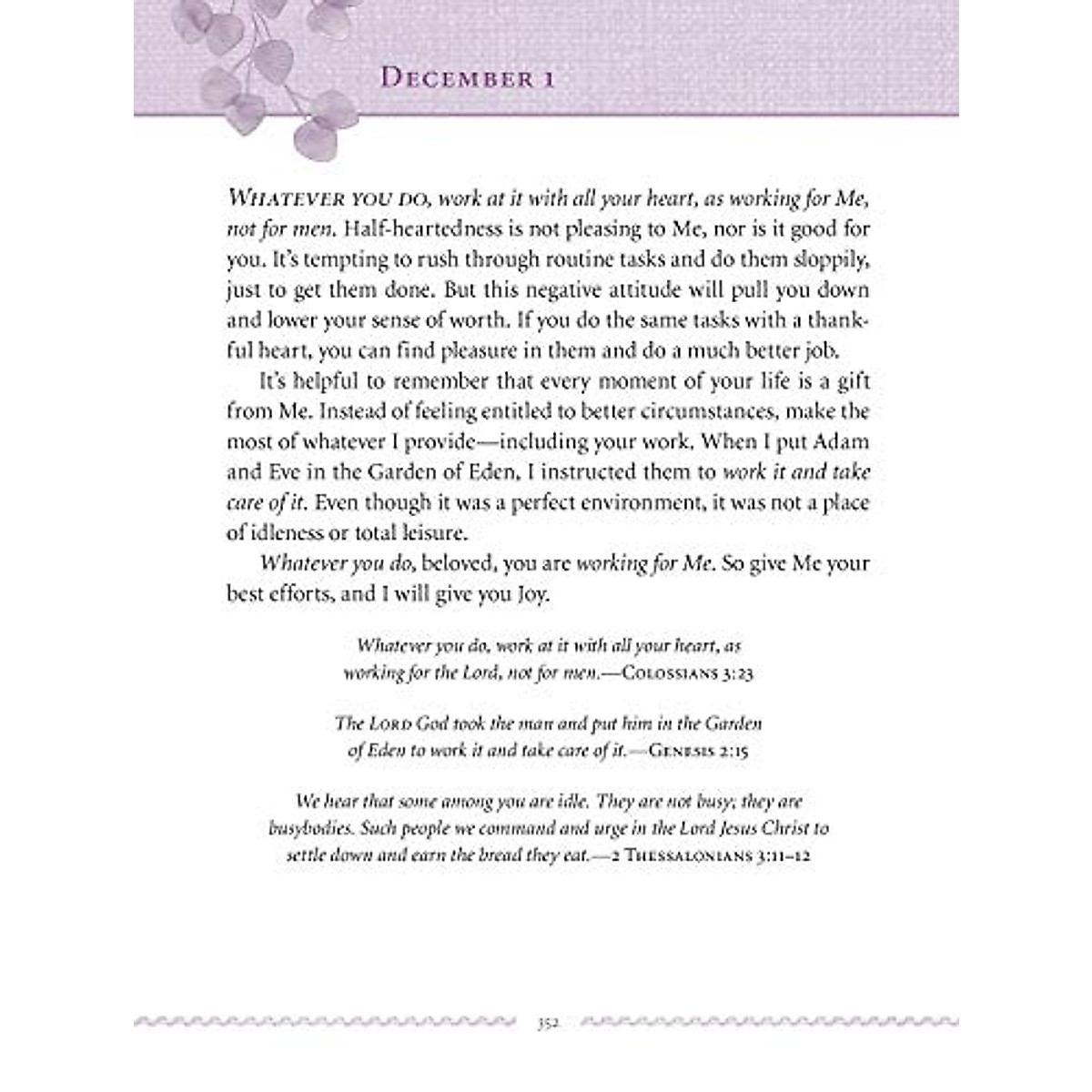 Jesus Always, Large Text Cloth Botanical Cover, with Full Scriptures: Embracing Joy in His Presence (A 365-Day Devotional)