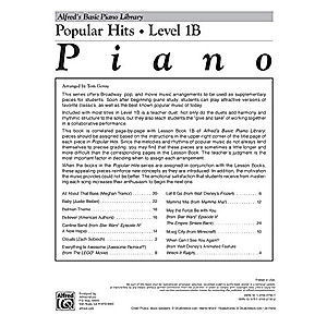 Alfred's Basic Piano Library -- Popular Hits, Bk 1B (Alfred's Basic Piano Library, Bk 1B)