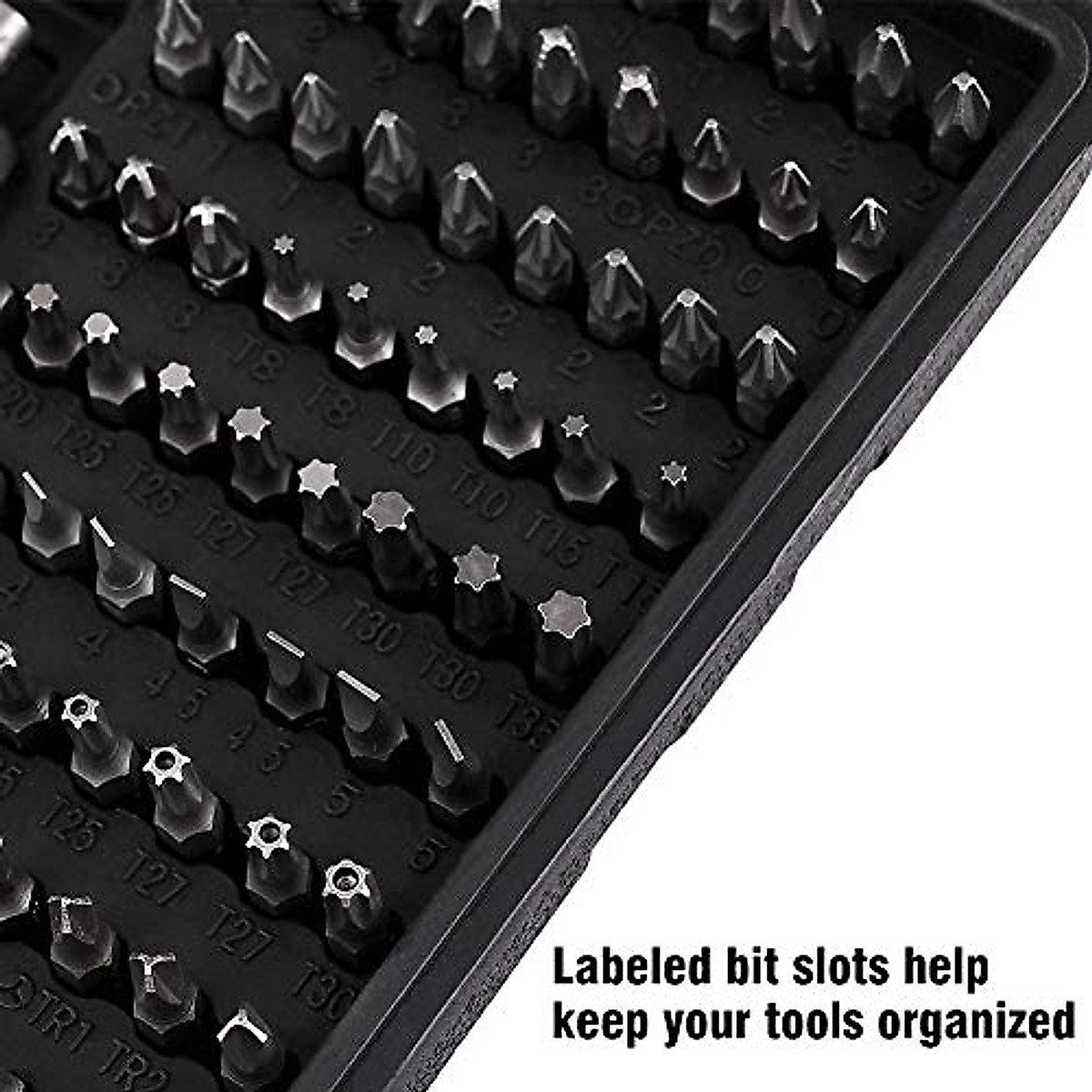 208 Piece Screwdriver Bit Set Security Bit Chrome Vanadium Steel Professional Ended Screw Tools Box by WULFPOWERPRO