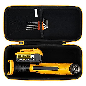 Khanka Hard Travel Case Replacement for DEWALT 20V MAX Right Angle Cordless Drill/Driver DCD740C1 / DCD740B