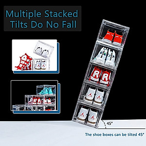 Shoe Boxes Clear Plastic Stackable Shoe Storage Organizers For Man and Women