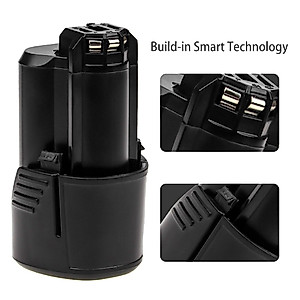 Munikind 2 Packs 2500mAh BAT411 Replacement Battery Compatible with Bosch 12V Battery 12V/10.8V Lithium BAT420 BAT411A BAT412