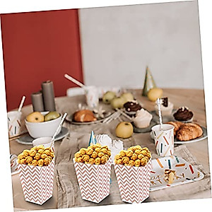 ULTECHNOVO 30pcs Popcorn Popcorn Boxes Popcorn Box Disposable Containers Paper Boxes for Food Mini Treat Boxes Snack Paper Box Sandwich Paper Cups Cardboard Popcorn Boxes Paper Storage Box