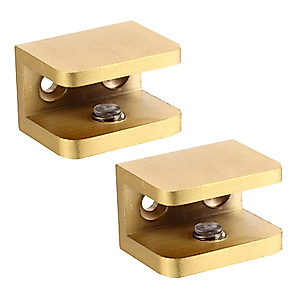 10 Pcs Glass Clip Bracket for Handrail Glass Metal Clamps Glass Bracket Shelf Clip Clamp for Glass Shelf Glass Shelf Holder Wall Mount Shelf Clamp Bracket for Staircase Glass Clamp