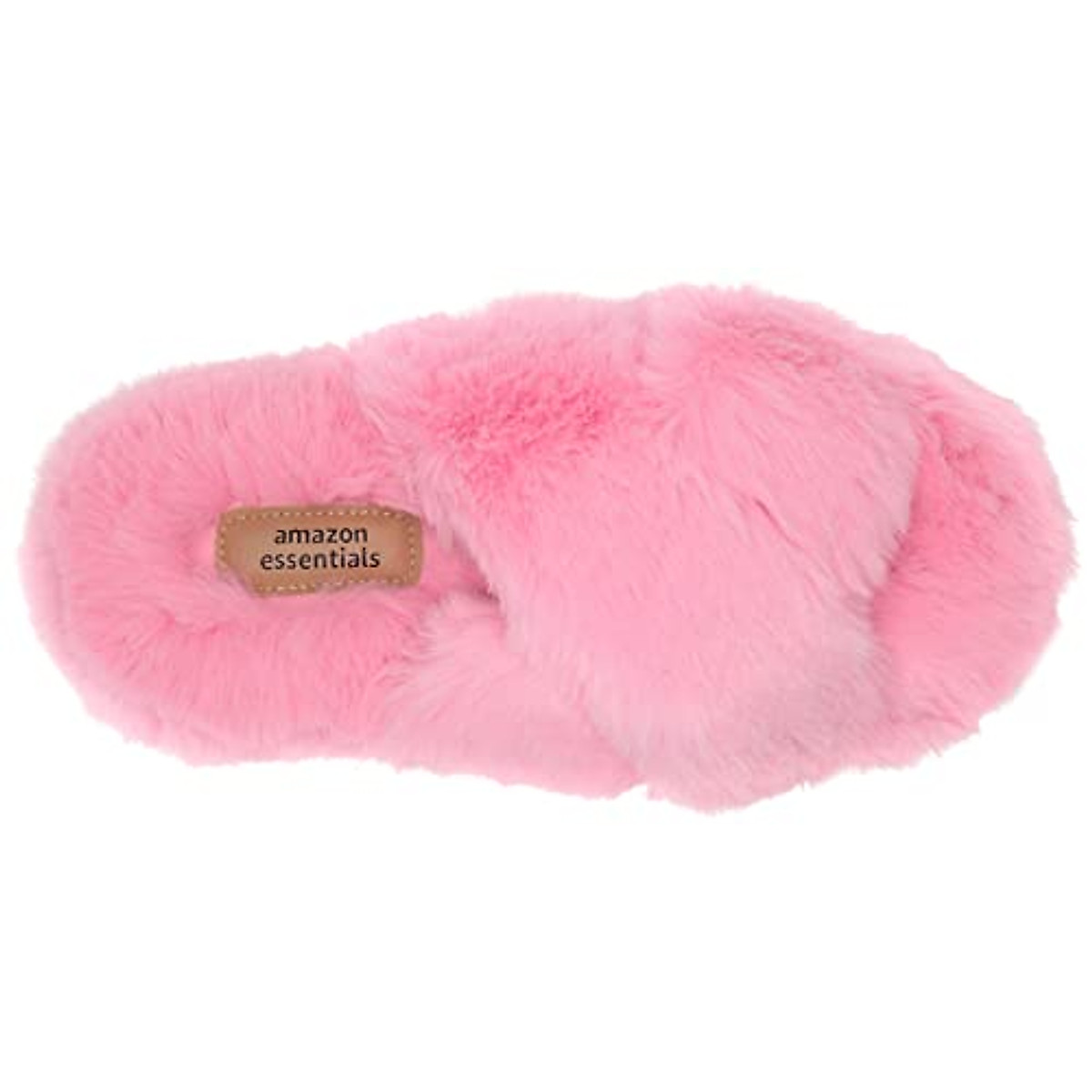 Amazon Essentials Women's Fluffy Slipper, Bright Pink, 8