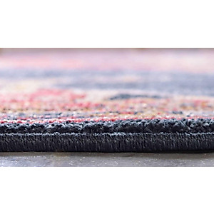 Unique Loom Utopia Collection Traditional Classic Vintage Inspired Area Rug with Warm Hues, 7' Octagon, Dark Blue/Beige