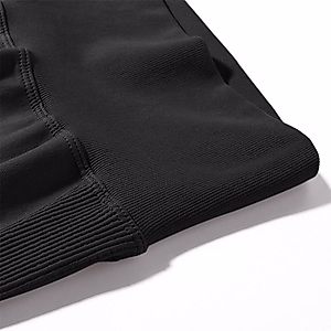 SUUKSESS Women Contour Butt Lifting Seamless Leggings Ombre High Waisted Workout Yoga Pants (Black, L)