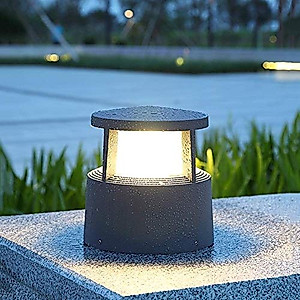 ZMY Modern Simple Waterproof Pillar Lighting Outdoor Aluminum Stigma Column Lamp Villa Home Garden Post Light Courtyard Deocrative Pathway Illumination E27 Edison