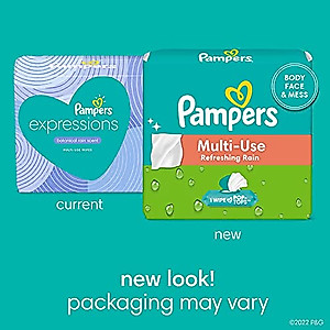 Pampers Baby Wipes Multi-Use Refreshing Rain 9X Pop-Top Packs 504 Count