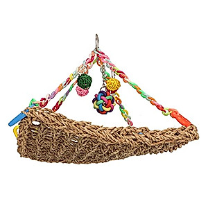 Bird Climbing Net Bird Climbing Net Colourful Bird Chewing Toy Swing Hammock Chewing Hanging Mat for Decoration Playing Colourful Swing Hammock