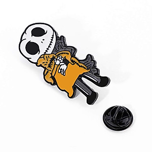 Night Before Christmas Series Enamel Pin - Creative Cute Oogie Boogie Jack and Sally Brooches Badges Gifts for Fans, Cartoon Pin for Backpack Bag Hat Collection (Jack A)