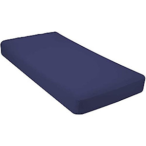 100% Jersey Knit Cotton Fitted Crib Sheet, for Standard Crib and Toddler Mattresses Solid Navy, Soft & Breathable, for Boys and Girls, Size 28"x 52"x 9’’ Pack of 2