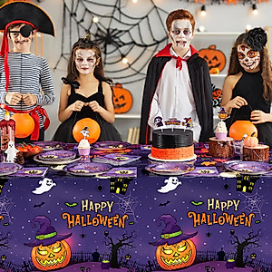 WERNNSAI Halloween Tablecloths 1 PC - Halloween Party Tablecloth Halloween Plastic Tablecloth 108" x54” Disposable Tablecloth Rectangular Tablecloth Waterproof Tablecloth Kids