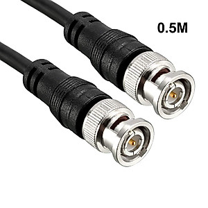 BeElion 4-Pack BNC M/M Connector Cable (1.6ft/20) - BNC Male to BNC Male Video Coaxial Extension Cable for CCTV Video Transmission Systems