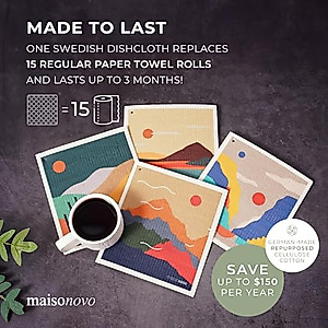 MaisoNovo Reusable Paper Towels Washable - Abiquiu Pack of 4