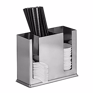 Stainless Steel Hanging 3 Compartments Mesh Utensil Drying Rack/ Chopsticks/Spoon/Fork/Knife Drainer Basket Flatware Storage Drainer