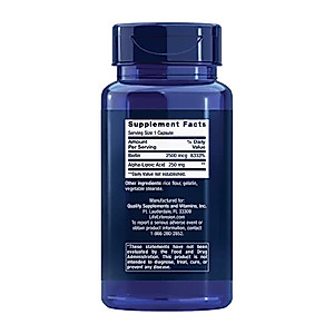 Life Extension Alpha-Lipoic Acid with Biotin - Alpha-Lipoic Acid Supplement Formula for Liver & Nerve Health and Cell Protection Support With Vitamin B- Gluten-Free, Non-GMO - 60 Capsules