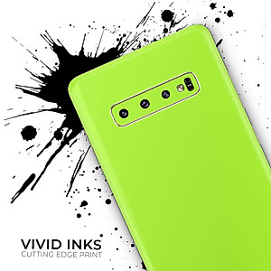 DesignSkinz Solid Green V3 Protective Vinyl Decal Wrap Skin Cover Compatible with The Samsung Galaxy S20 (Screen Trim & Back Glass Skin)