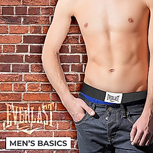 EVERLAST Mens Boxer Briefs, Perfect Boxer Brief for Men, Cotton Stretch Mens Underwear Pack of 6 (Large, Black/Black/Black)